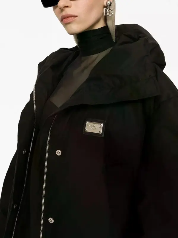 Dolce & Gabbana Padded Jacket With Logo Plaque