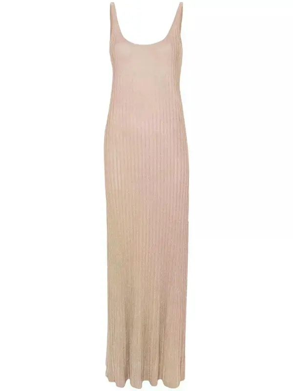 Max Mara Ritmo Lurex-detail Dress - Neutrals