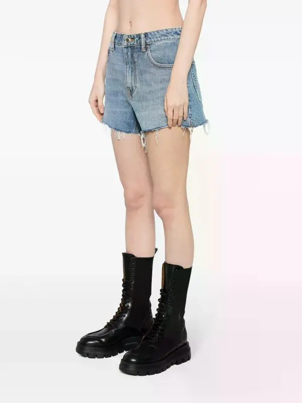 Alexander Wang Logo Embossed Denim Shorts