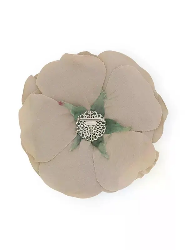 Dolce & Gabbana Floral Appliqué Brooch - Neutrals