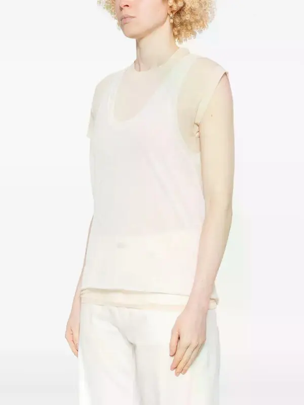 Pinko Mark Top Layered Sheer Blouse