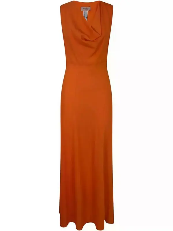TWINSET Sleeveless Cowl Neck Maxi Dress