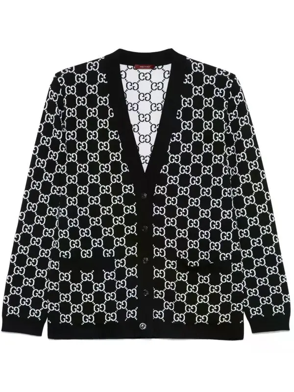 Gucci Gg Jacquard Reversible Cardigan