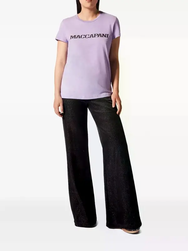 MARGHERITA MACCAPANI Internal Drawstring Fastening Waist Wide Leg Palazzo Pants - Black