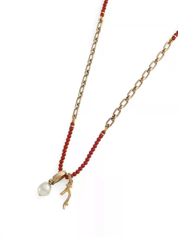 Dolce & Gabbana Tone Gemstone Detail Necklace