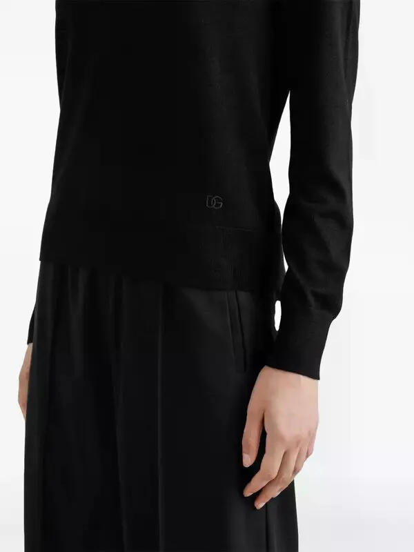 Dolce & Gabbana Logo-embroidered Roll Neck Sweater