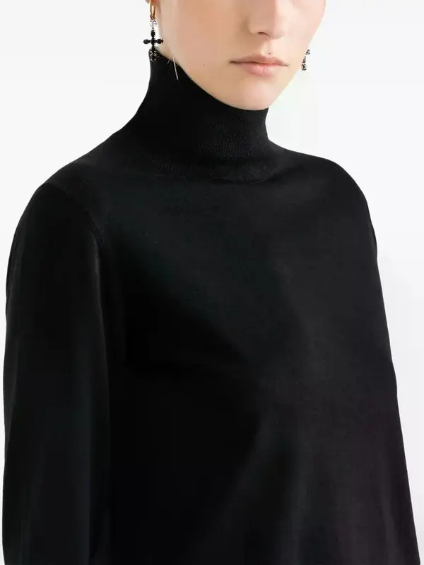 Dolce & Gabbana Logo-embroidered Roll Neck Sweater