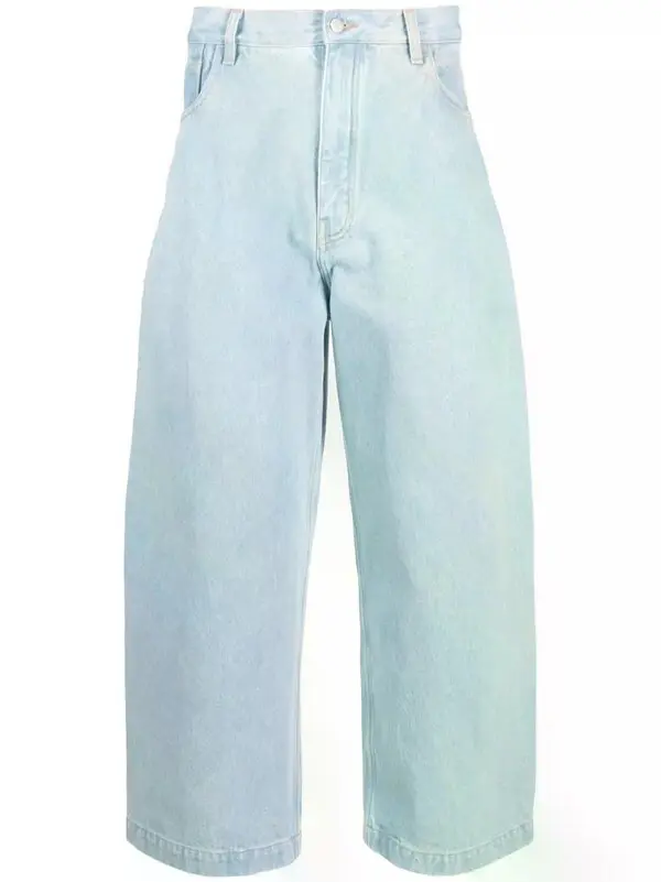 Studio Nicholson Cropped Wide-leg Jeans