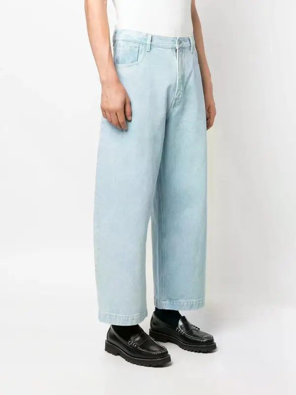 Studio Nicholson Cropped Wide-leg Jeans