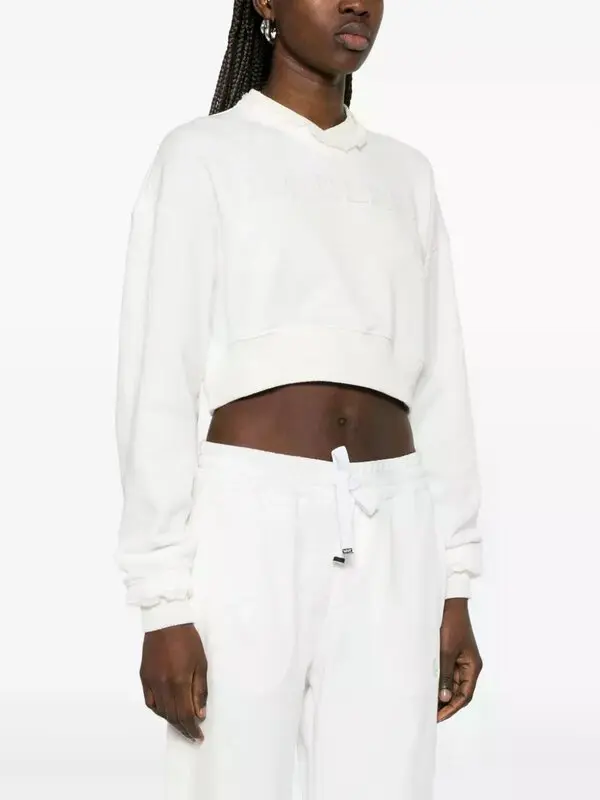 Alexander McQueen Cropped Crewneck Sweatshirt