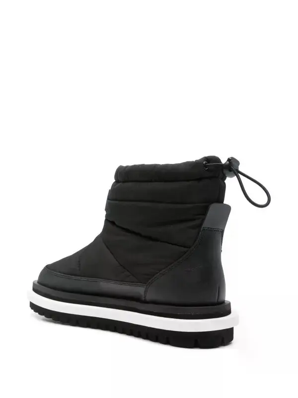 Tommy Hilfiger Padded Ankle Boots With Drawstring Fastening - Black