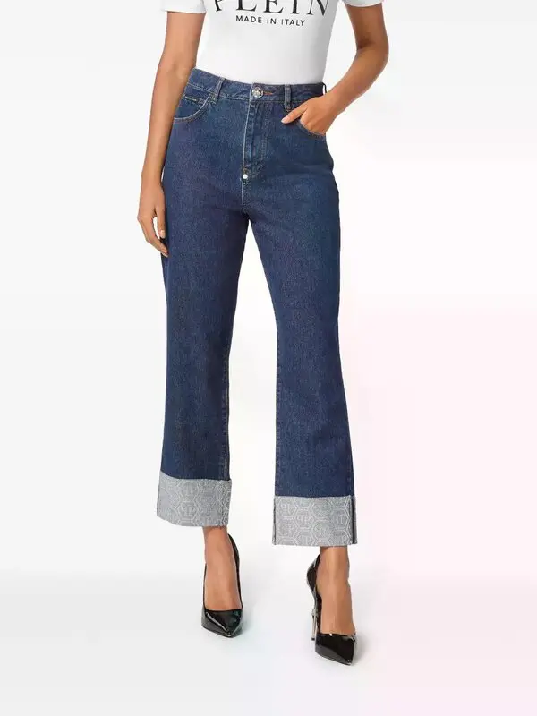 Philipp Plein Monogrammed Loose-fit Jeans