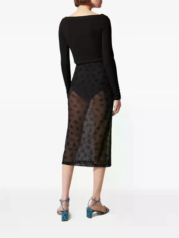 MARGHERITA MACCAPANI Angela Crop Top With Brooch Detail - Black