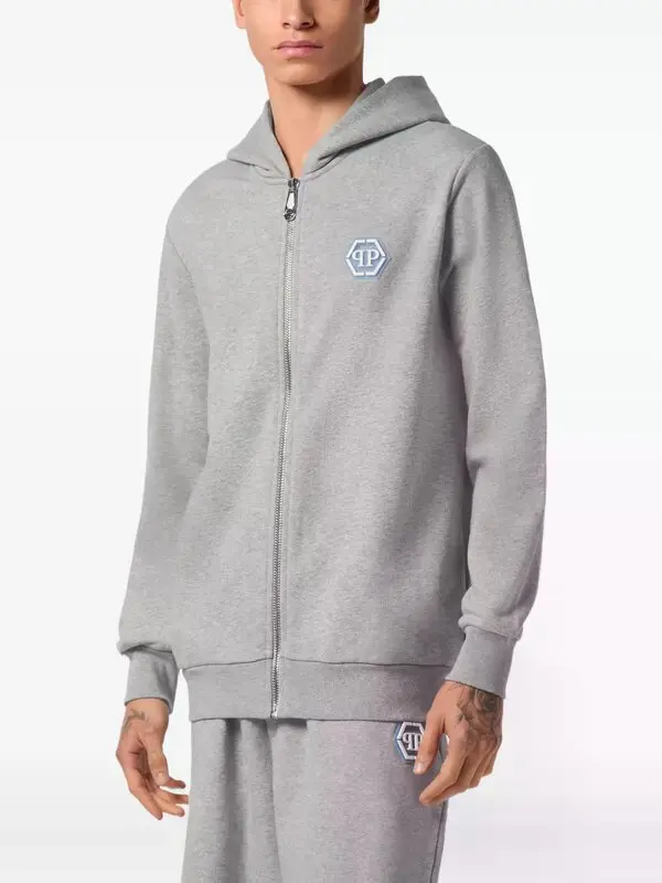 Philipp Plein Zip-up Hoodie - Grey