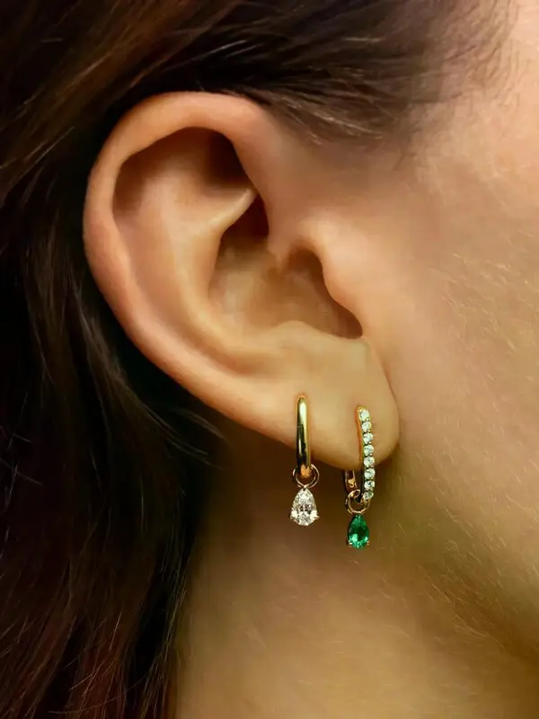 LOEV 14kt Rose Gold Diamond Hoop Earrings