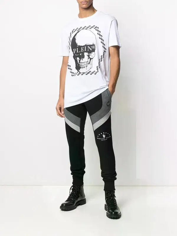 Philipp Plein Graphic Skull Crew Neck T-shirt - White
