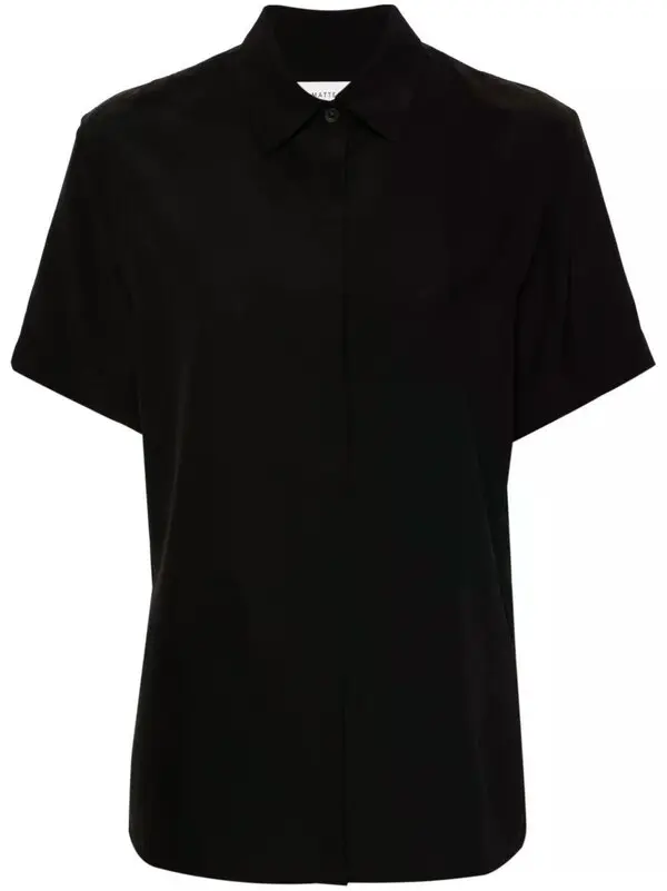 Matteau Short-sleeve Silk Shirt - Black