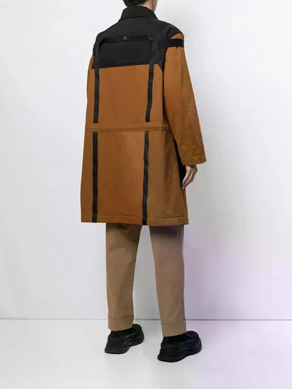 PORTS V Panelled Hooded Raincoat