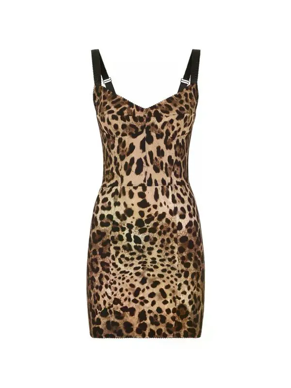 Dolce & Gabbana Leopard-print Corset Mini Dress