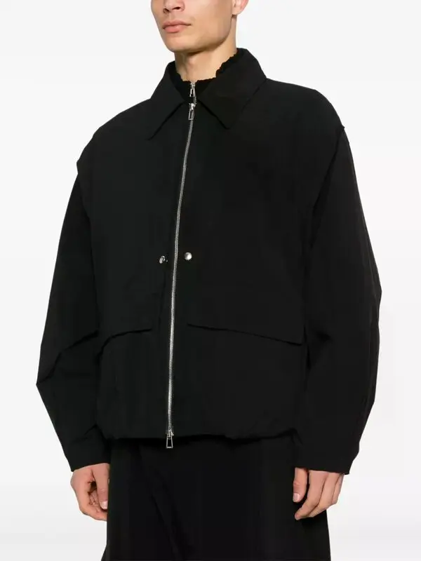 SONGZIO Zip-up Pleated Detail Jacket