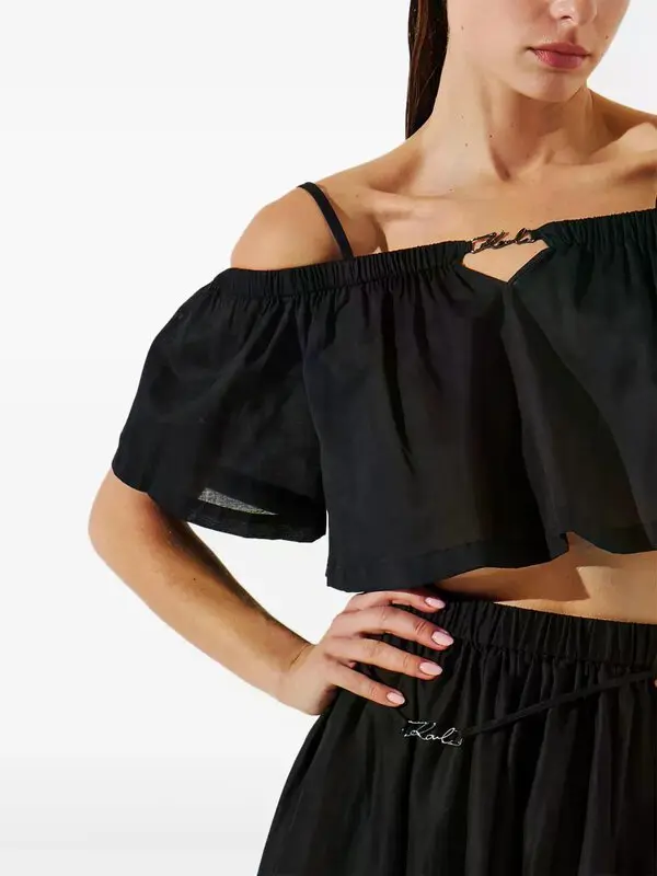 Karl Lagerfeld Off-the-shoulder Top With Adjustable Straps