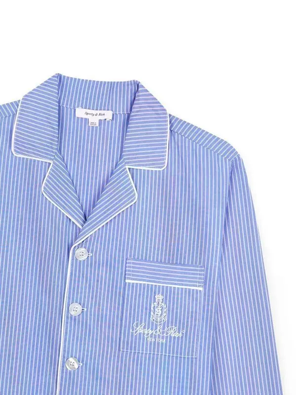 Sporty & Rich Vendome Striped Pajama Shirt