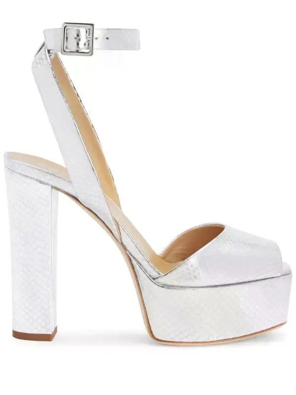 GIUSEPPE ZANOTTI 120mm Betty Platform Sandals - Silver