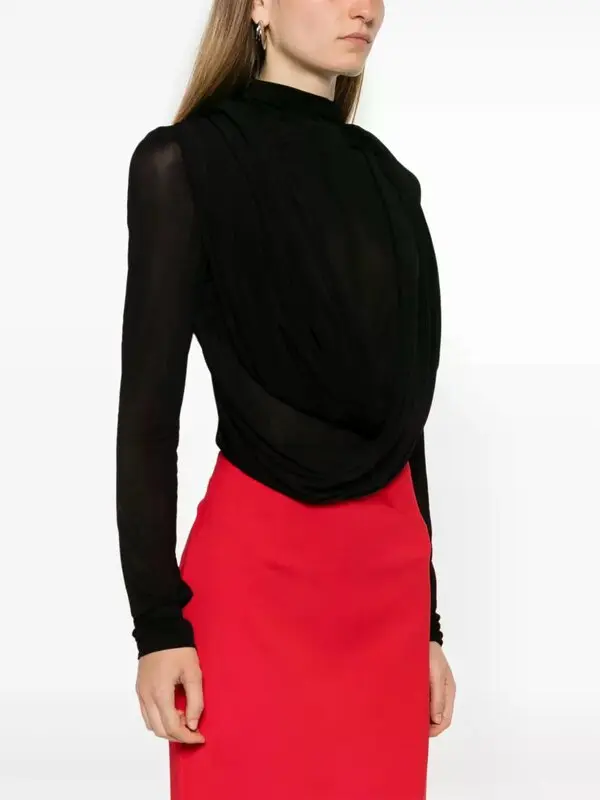 Magda Butrym Sheer Cape Bodysuit