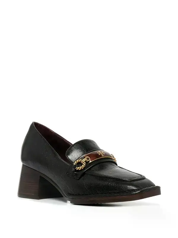 Tory Burch Perrine High-shine Leather Block Heel Loafers