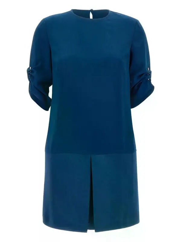 Liu Jo Gathered-detail Mini Dress - Blue