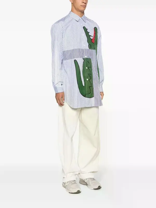 Comme Des Garçons X Lacoste Graphic-print Shirt - White