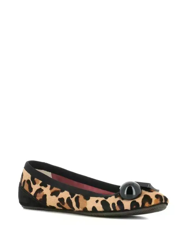 DOVE NUOTANO GLI SQUALI Becky Ballet Flats With Leopard Print