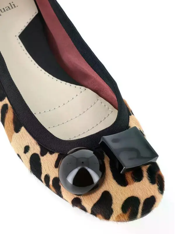 DOVE NUOTANO GLI SQUALI Becky Ballet Flats With Leopard Print
