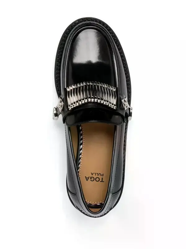 Toga Buckle-detail Leather Loafers