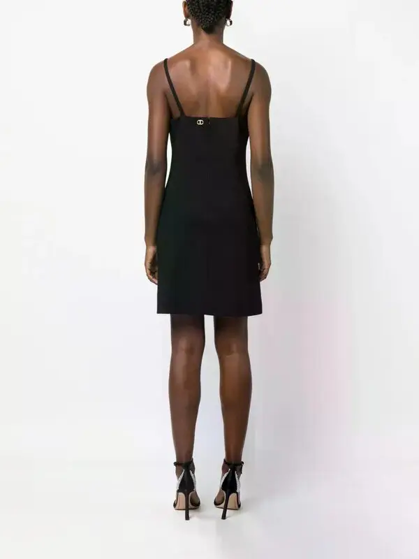 TWINSET Feather-trim Fitted Minidress