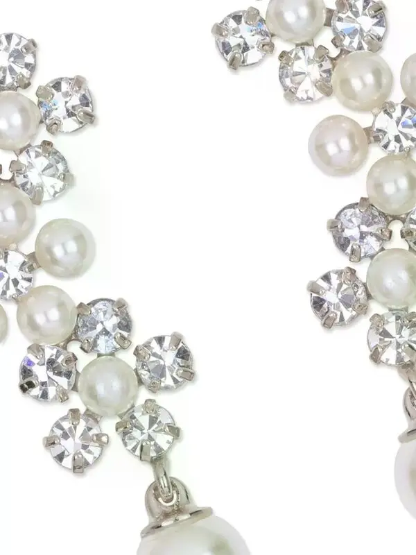 JENNIFER BEHR Zaya Drop Earrings With Pearls And Crystals