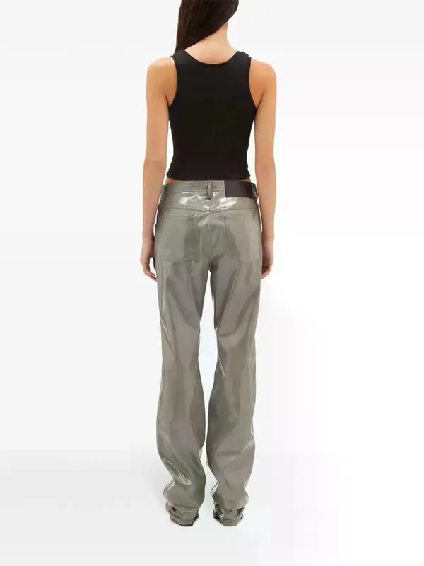 MSGM Glossy Finish Straight-leg Trousers