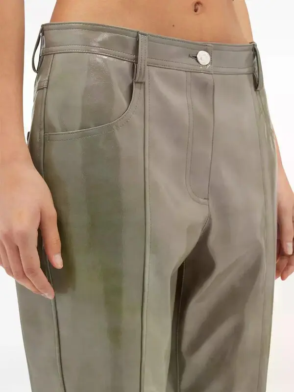 MSGM Glossy Finish Straight-leg Trousers