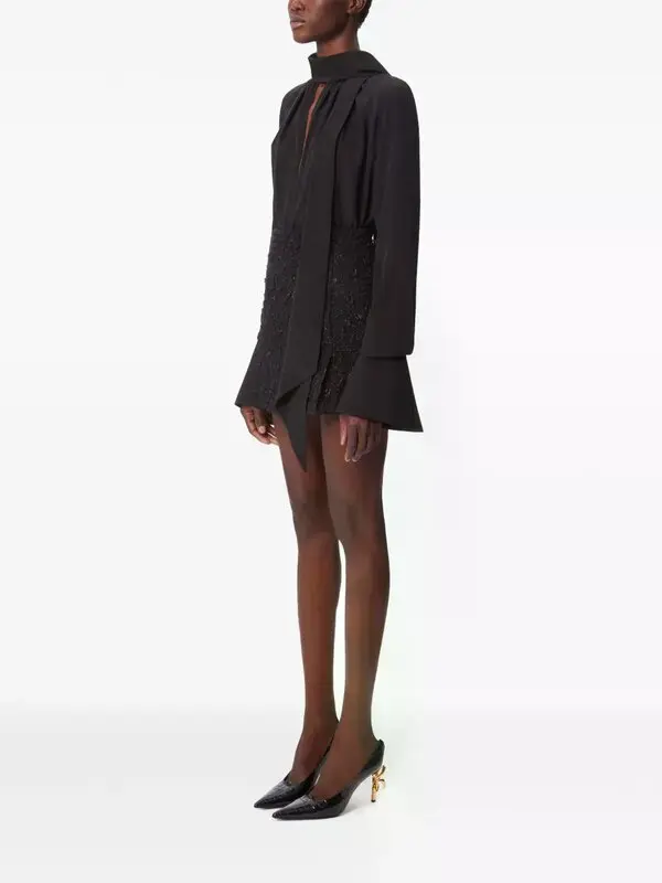 Nina Ricci Frayed Tweed Mini Skirt