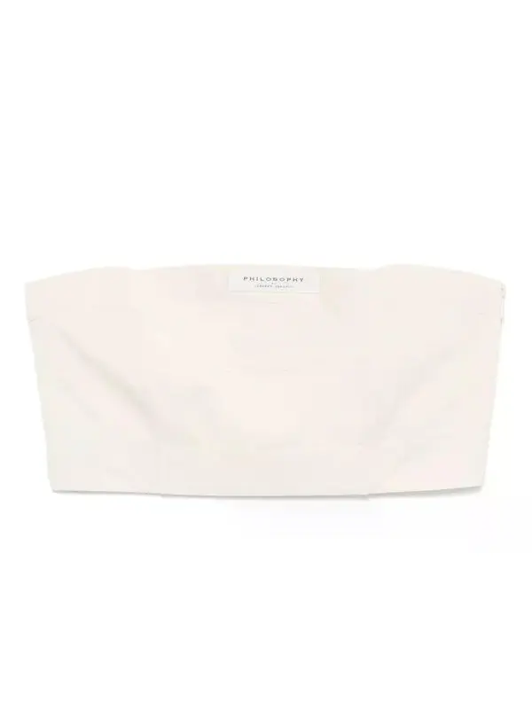 Philosophy Di Lorenzo Serafini Voile Crop Top - Neutrals