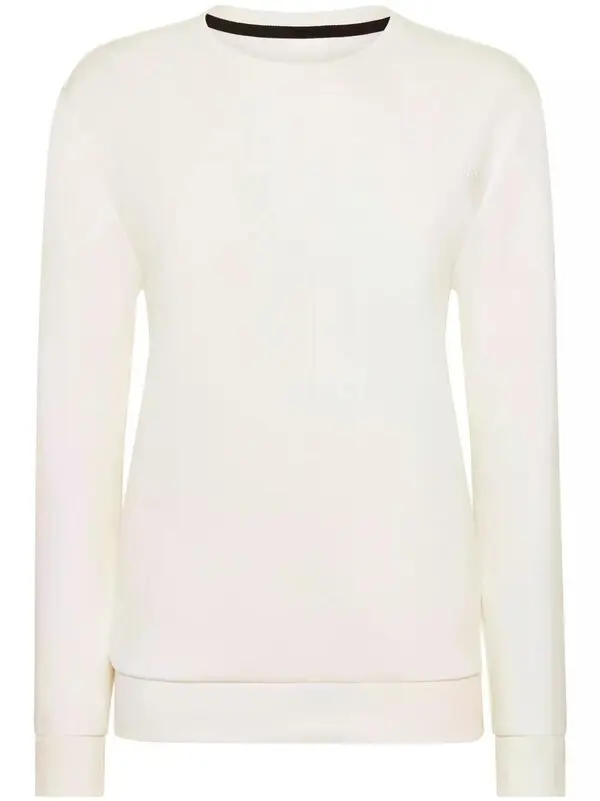 PLEIN SPORT Logo Embroidered Crew Neck Sweatshirt - White