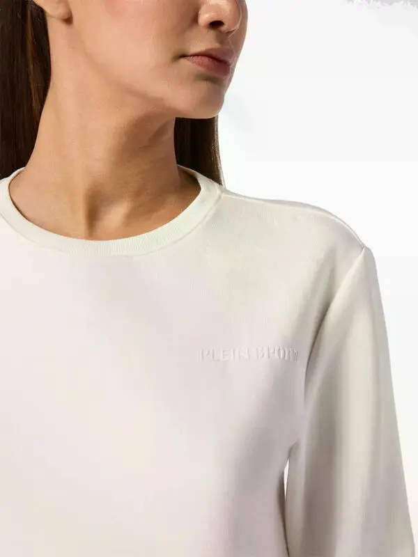 PLEIN SPORT Logo Embroidered Crew Neck Sweatshirt