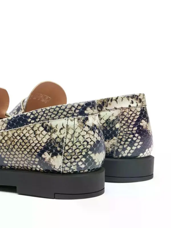 STUART WEITZMAN Blake Loafers In Snakeskin Effect Calf Leather