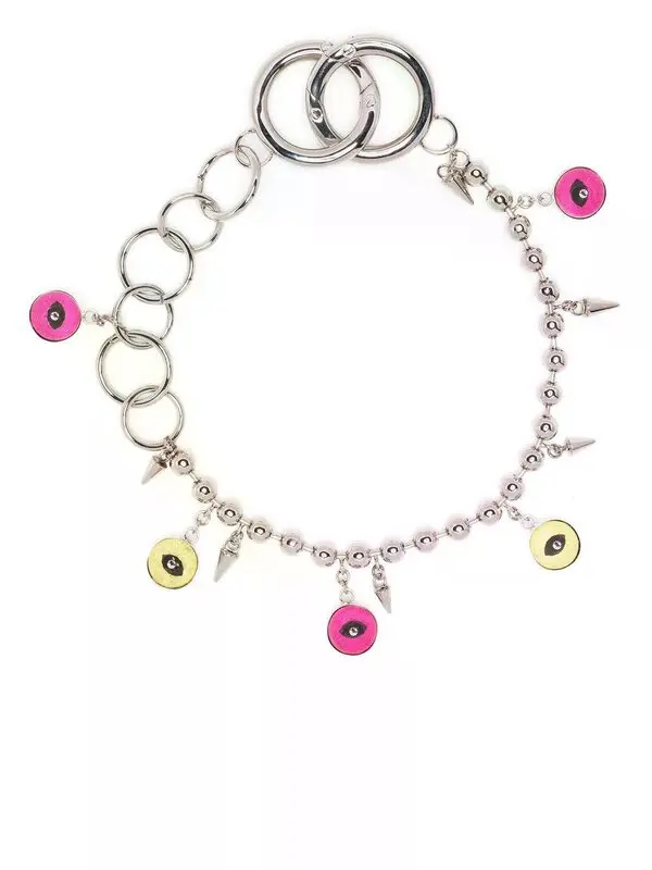 Marni Charm-embellished Chain Necklace - Silver