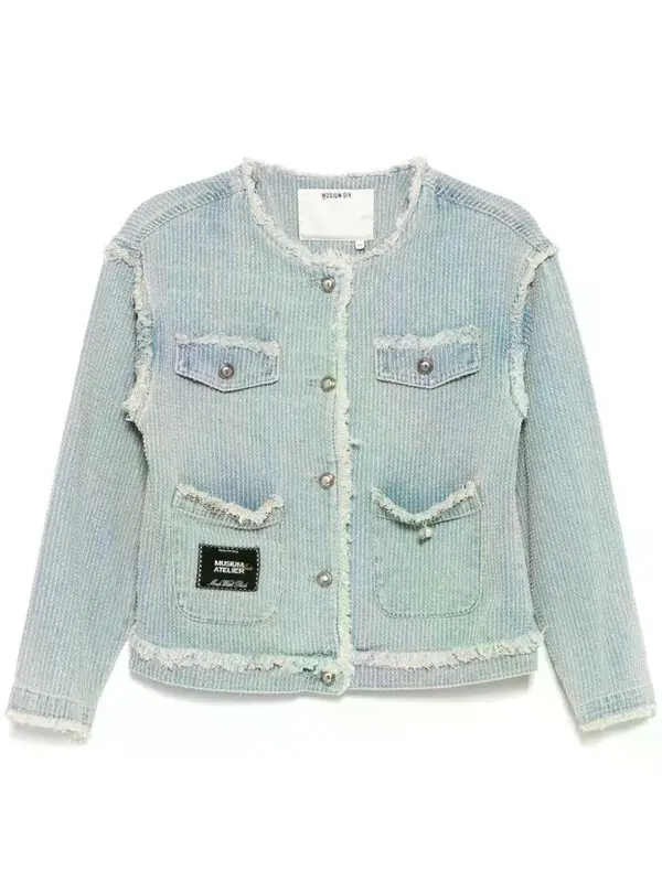 MUSIUM DIV. Museum Div. Round Neck Denim Jacket