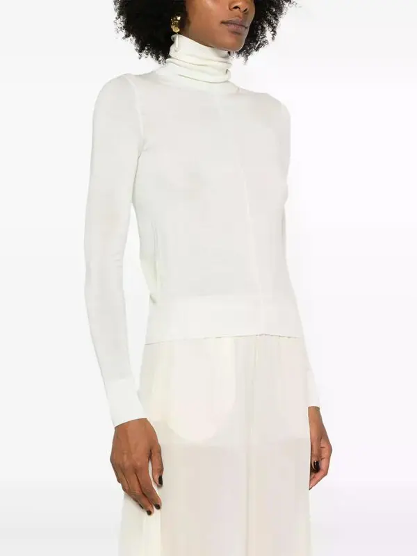 Chloé Logo-embroidered Wool Roll Neck Jumper