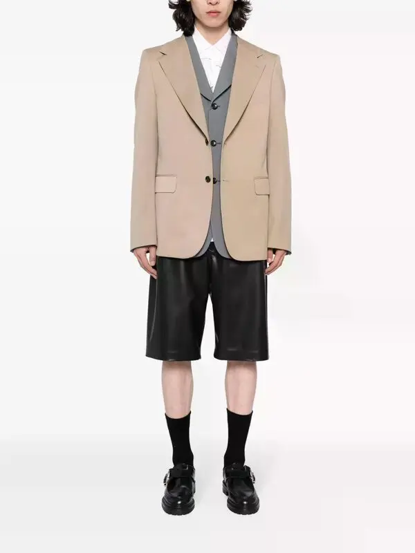 Comme Des Garçons Single-breasted Layered Blazer