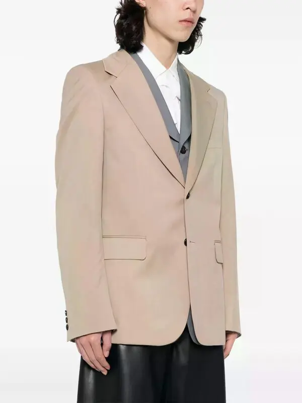 Comme Des Garçons Single-breasted Layered Blazer