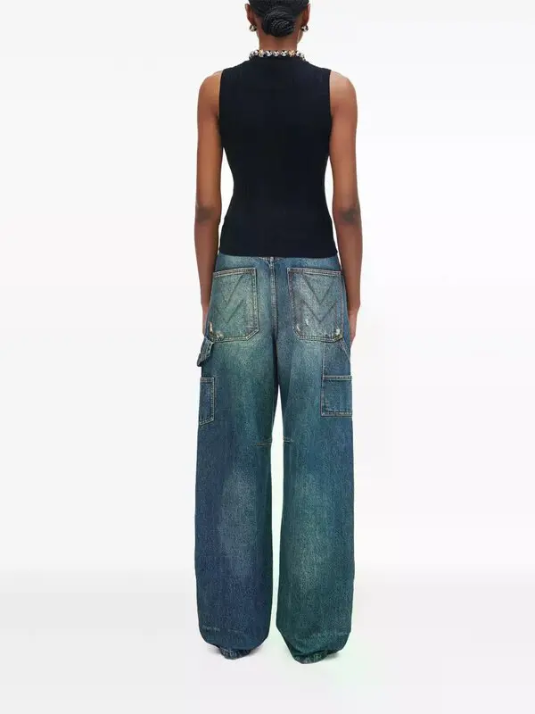Marc Jacobs Ribbed Merino Wool Sleeveless Crewneck Top