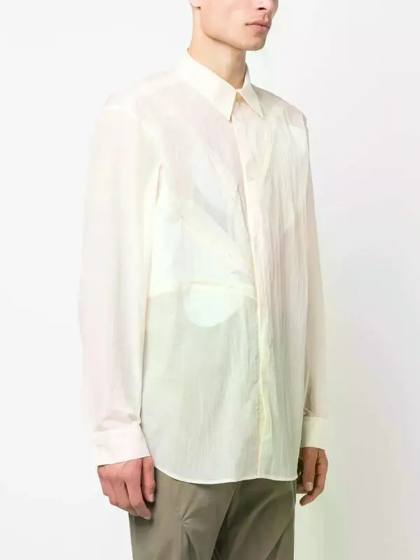 POST ARCHIVE FACTION Semi-sheer Zip-pocket Shirt